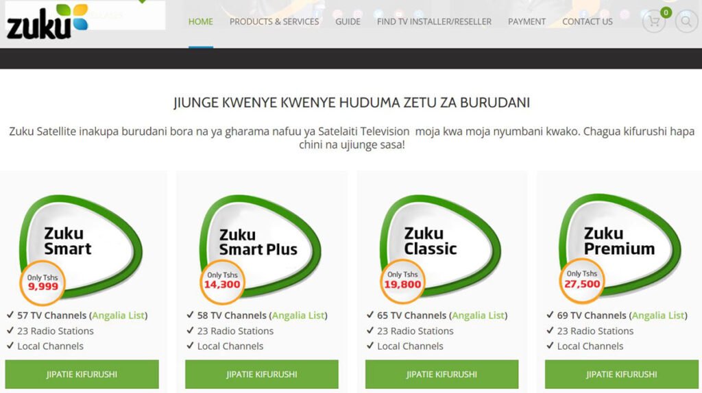 Bei za Vifurushi vya Zuku Tanzania 2024 - HABARI FORUM