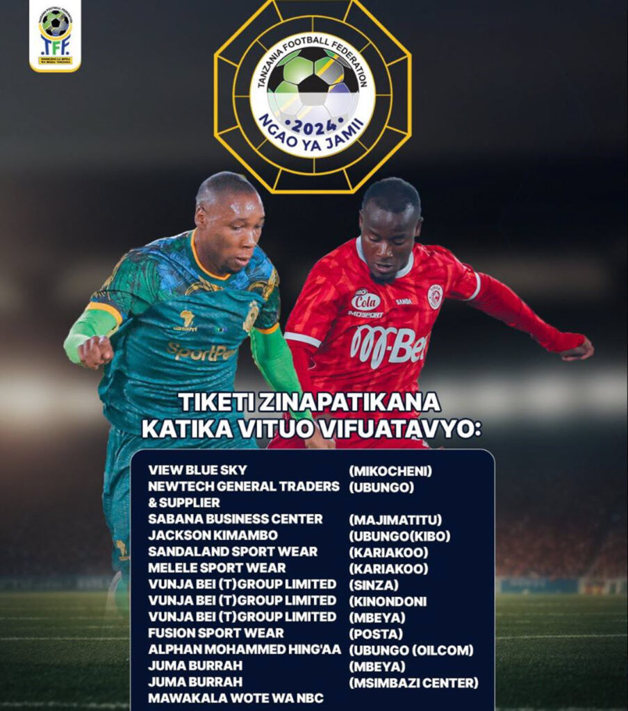 Vituo vya Kukata Tiketi Mechi ya Ngao ya Jamii Yanga vs Simba - HABARI FORUM