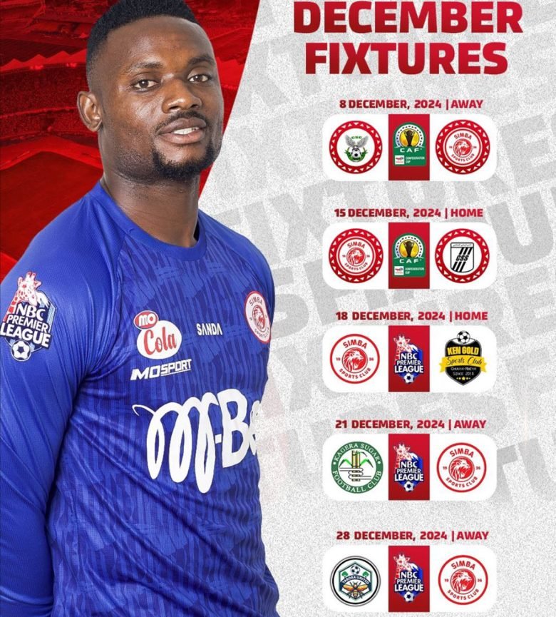 Ratiba ya Simba Sc December 2024 - HABARI FORUM
