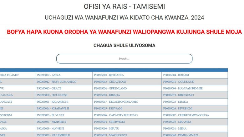 Shule Walizopangiwa Darasa la Saba 2025 - HABARI FORUM