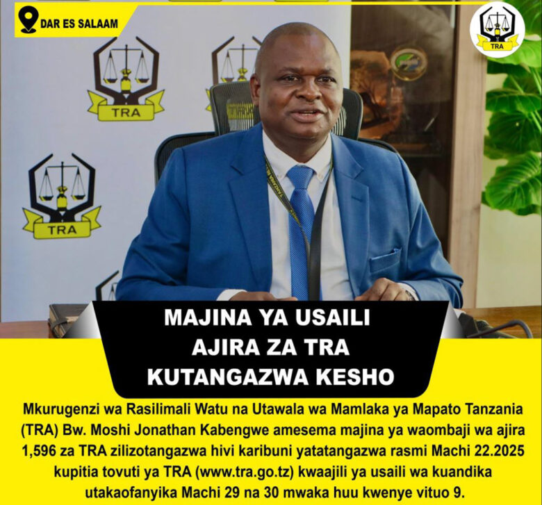 Majina ya Walioitwa Kwenye Usaili TRA Kutangazwa Machi 22, 2025 - HABARI FORUM