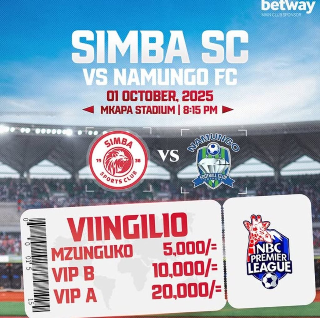 Viingilio Mechi ya Simba vs Namungo FC 01/10/2025 - HABARI FORUM